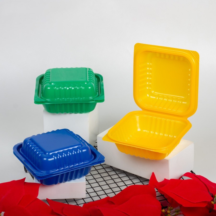 Jual Mika Kotak Hamburger Mika Box Roti Burger Kue Donat Warna ...