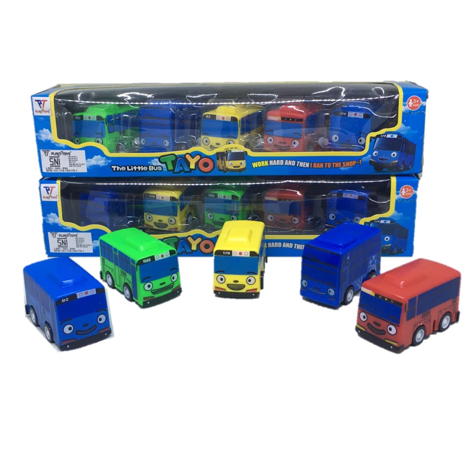 Jual FAMILY TOYS - MAINAN MOBIL BUS TAYO ISI 5 PCS - LITTLE BUS TAYO ...