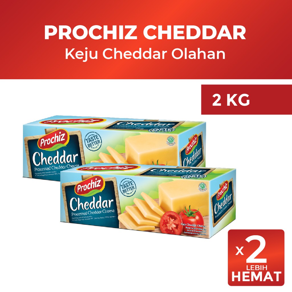 Jual PROCHIZ Cheddar 2 kg Double Pack | Shopee Indonesia