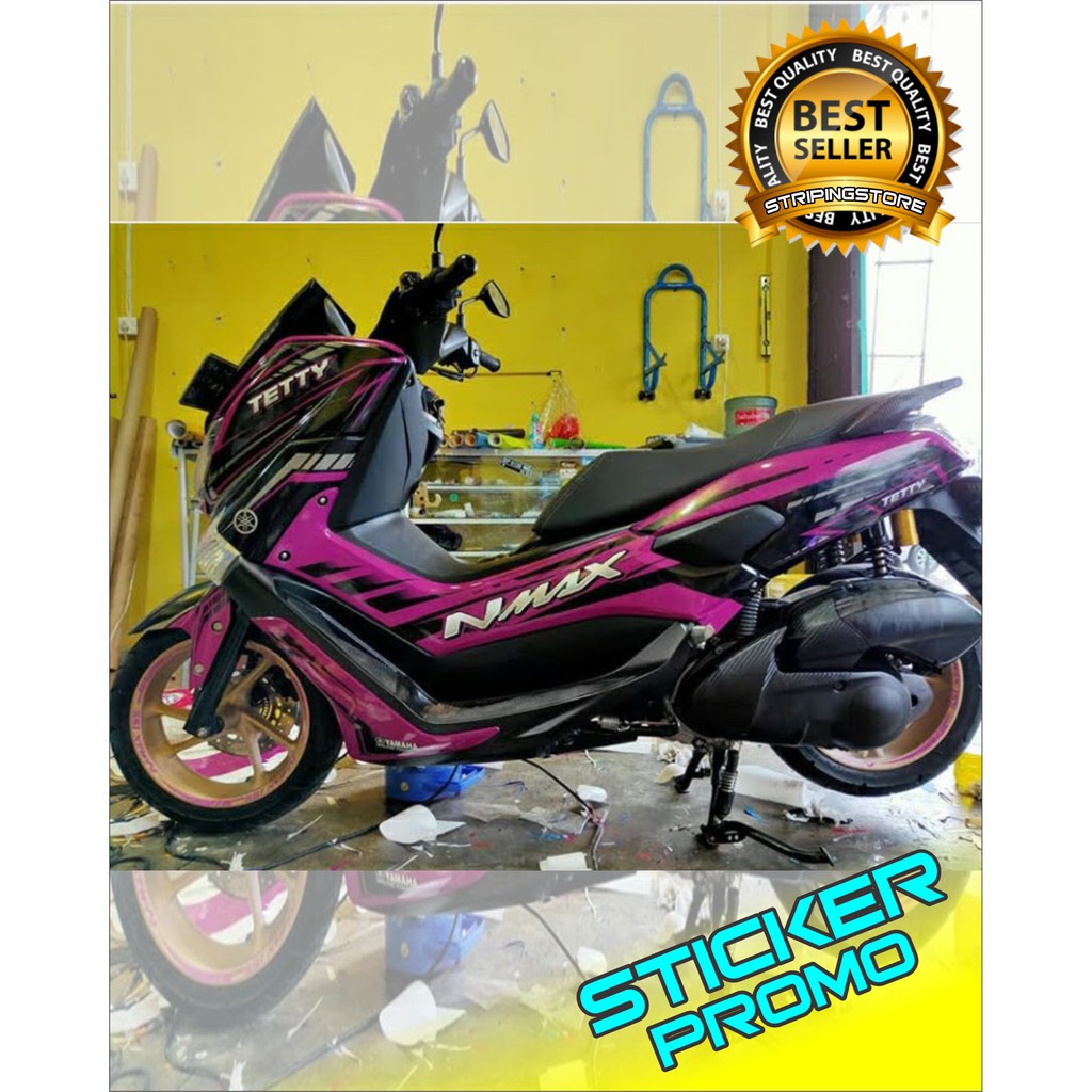 Jual decal nmax grafis pink custom full body / sticker nmax 155 pink ...