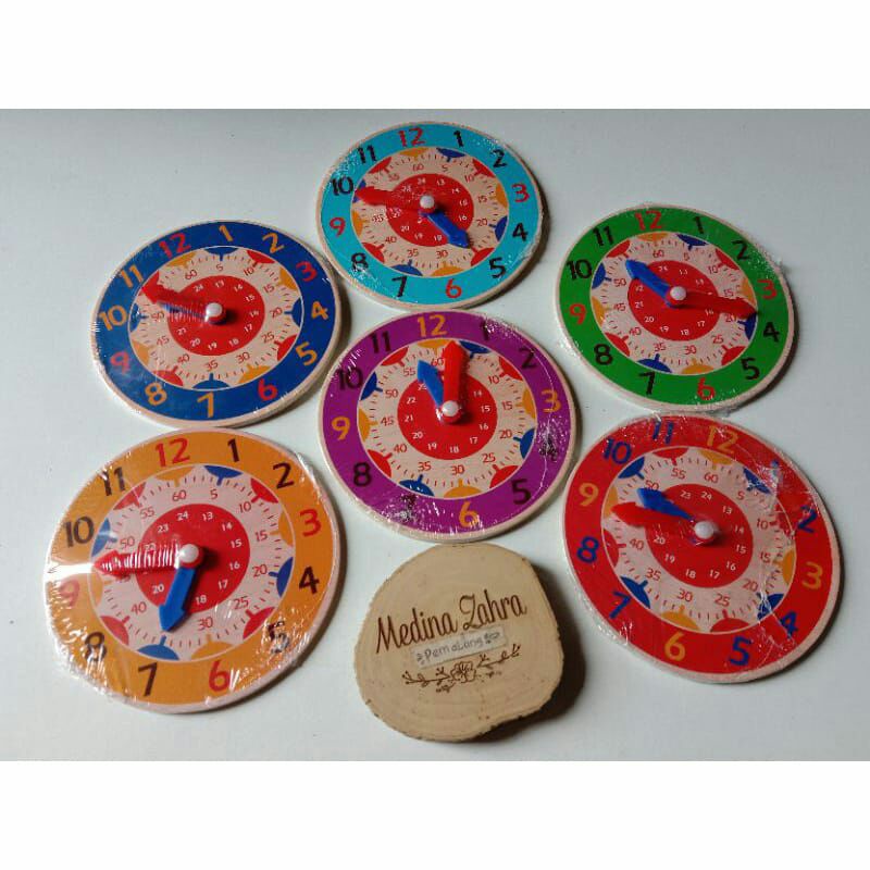Jual JAM EDUKASI/JAM KAYU MAINAN | Shopee Indonesia