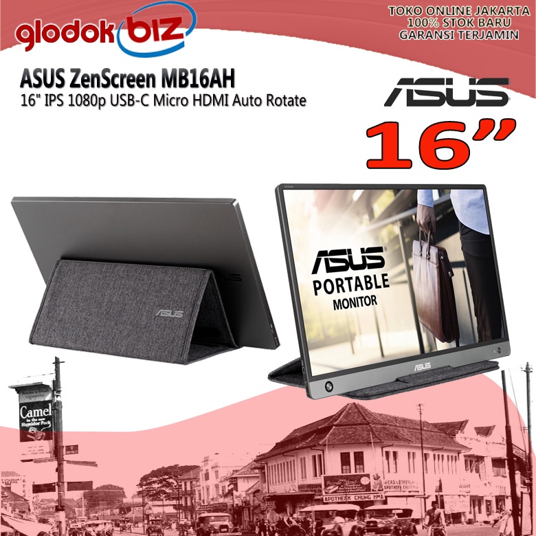 Jual Monitor LED Portable ASUS ZenScreen MB16AH 16" IPS 1080p USB-C ...