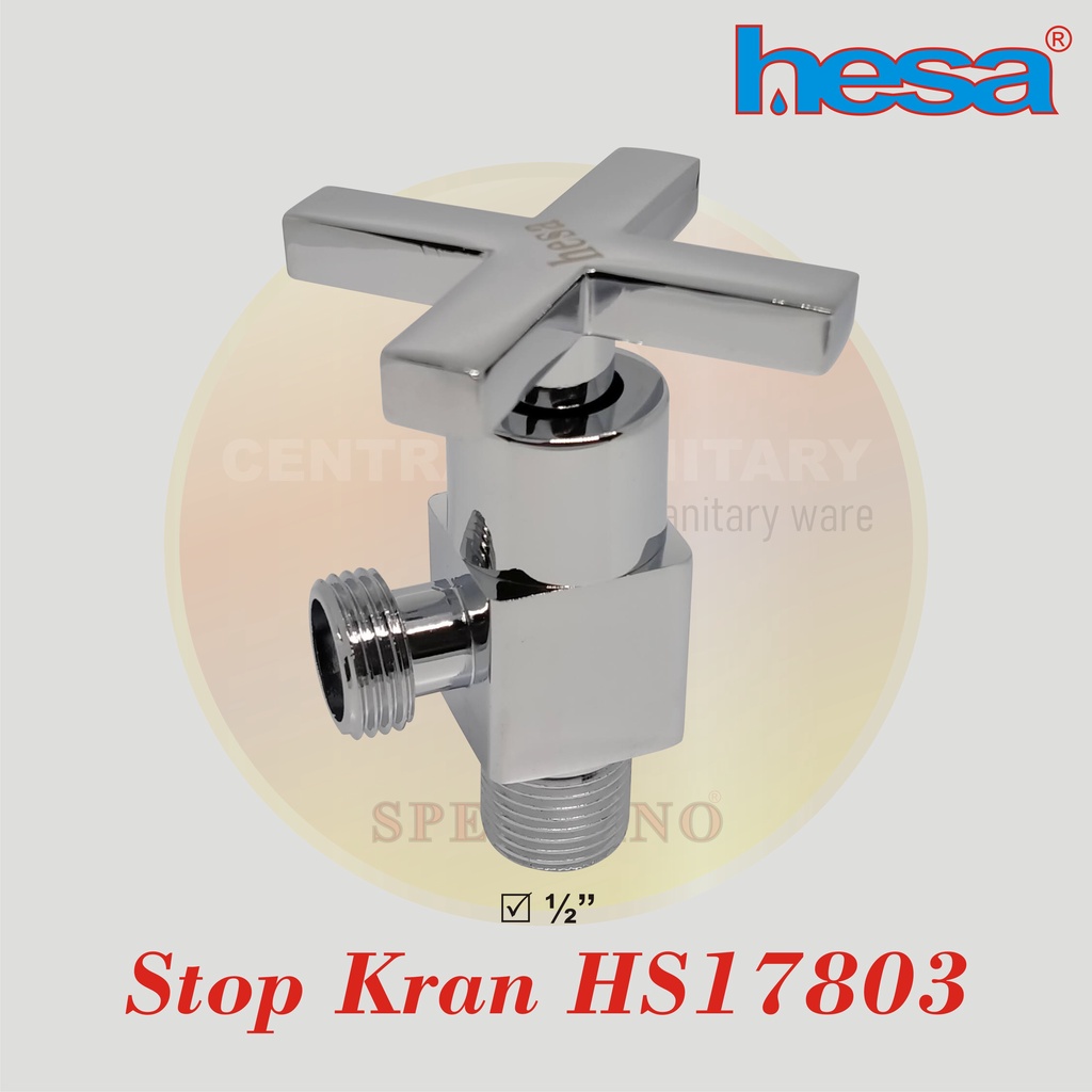 Jual stop kran single hesa HS17803/stop kran 1/2 brass (kuningan ...