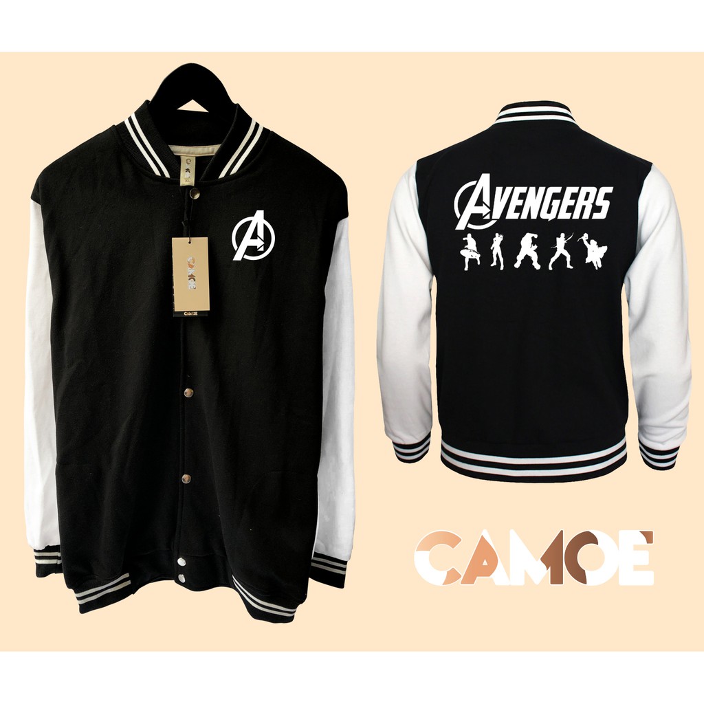 Jual Jaket Varsity Baseball Marvel Avengers Original Member | Shopee ...
