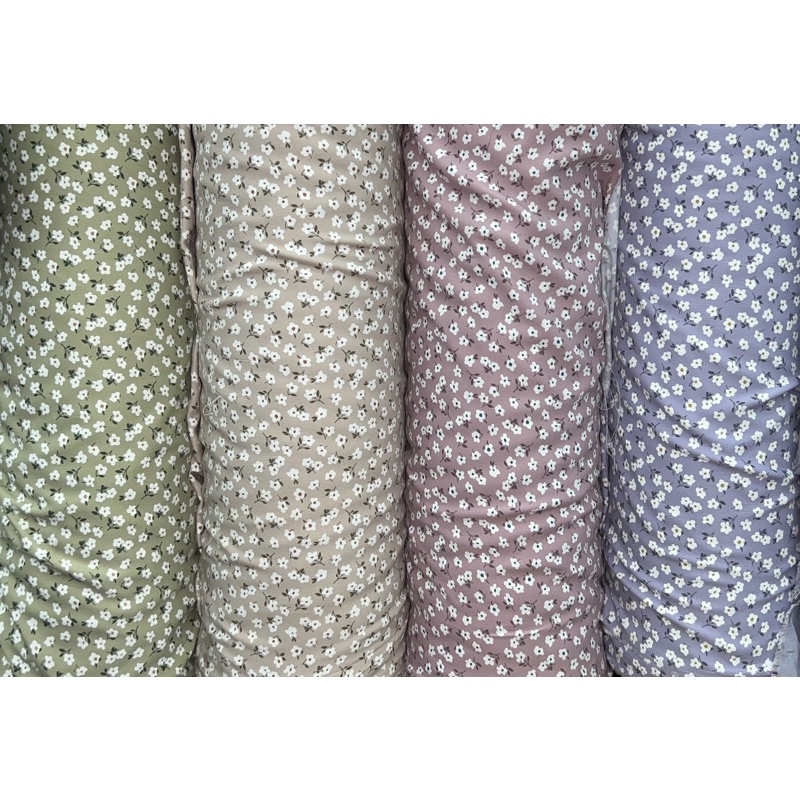 Jual kain shakila twill stretch meteran motif bunga kecil | Shopee ...