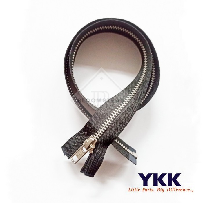 Jual Resleting YKK Gigi Besi Silver 60 cm Metal Zipper 24in Open-End Jaket | Shopee Indonesia