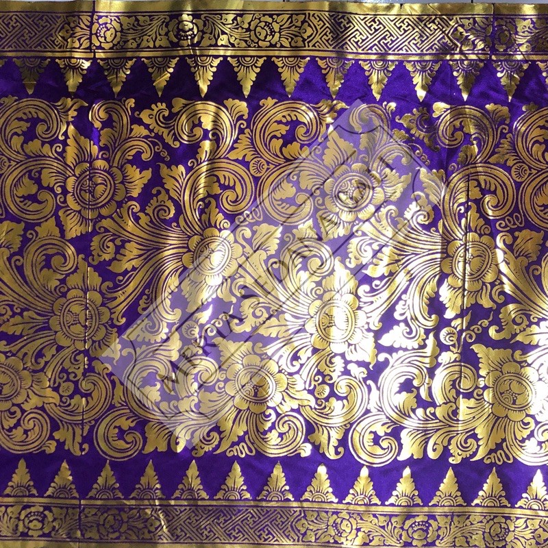 Jual Kain Satin Prada Dekorasi Motif Bunga Bali Beragam Warna Harga Per ...