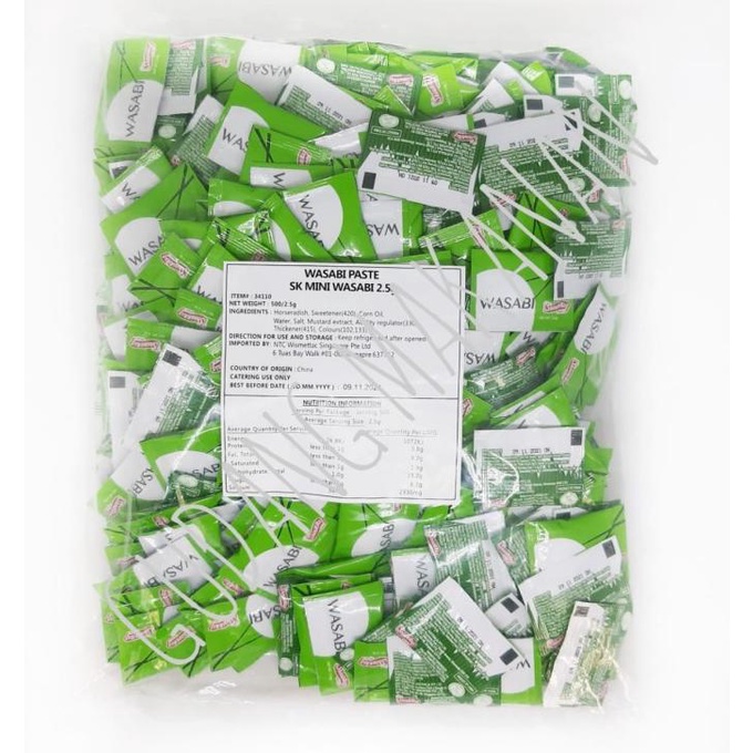 Jual Shirakiku Wasabi Paste Neri Wasabi / Wasabi Sachet (500 pcs ...