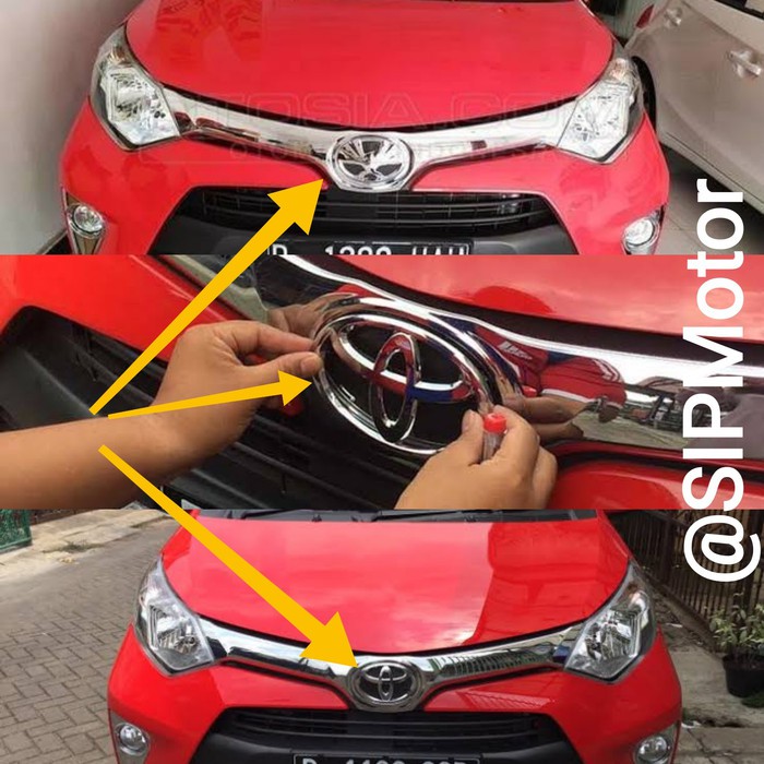 Jual Emblem Toyota Calya Ganti Logo Burung Chrome Depan | Shopee Indonesia