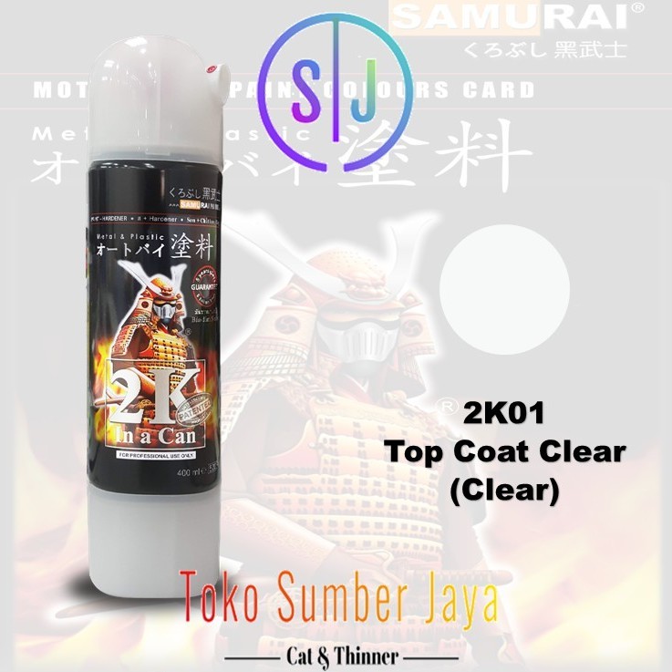 Jual Cat Semprot Samurai 2K Coat 2K01 Top Coat Clear (Clear) | Shopee ...