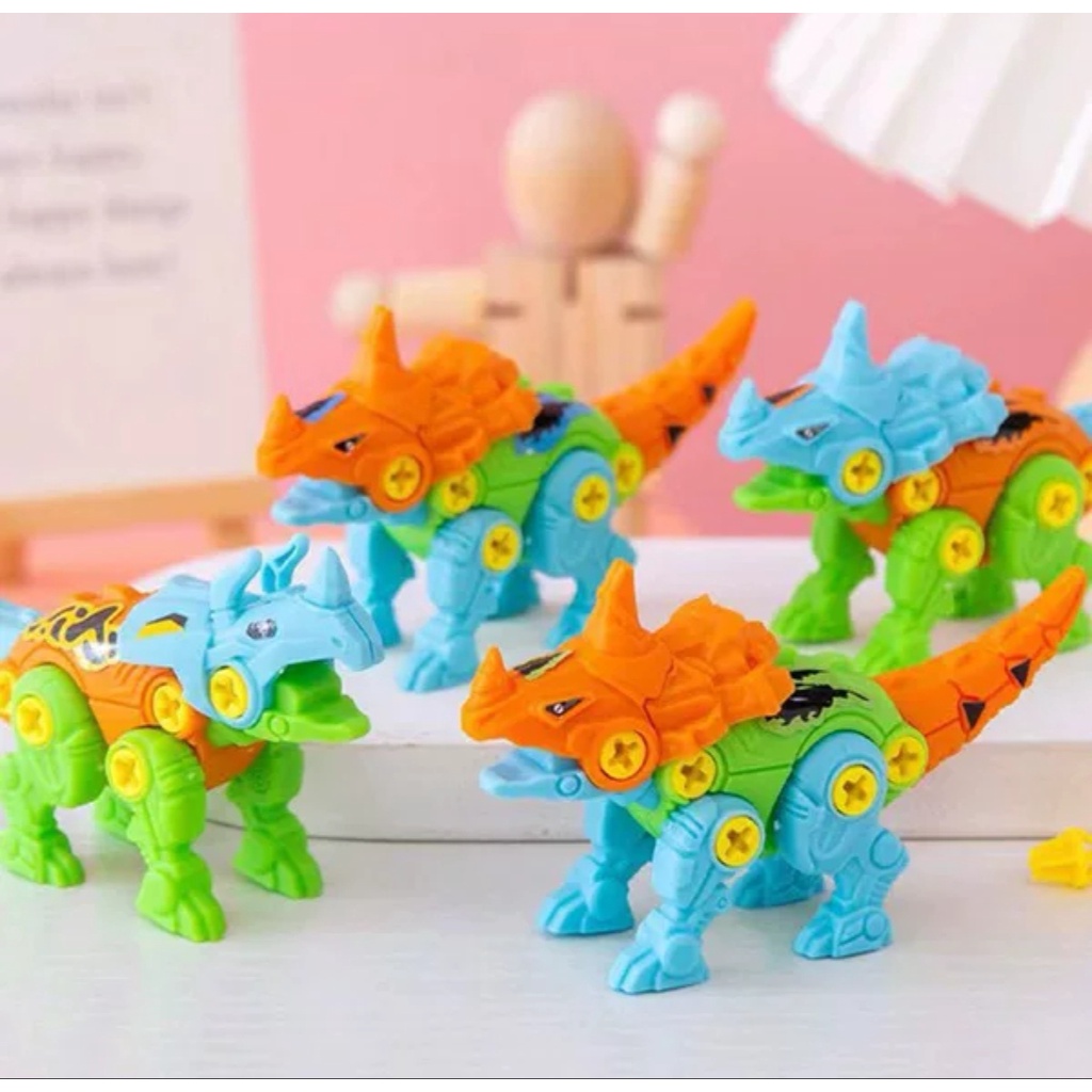 Jual DIY mainan dinosaurus rakit original impor mainan anak edukatif ...