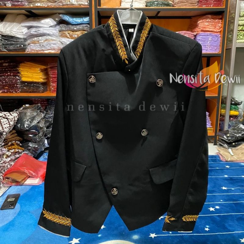 Jual Beskap Solo Pres Halus / Bahu Tegak - Polos dan Bordir | Shopee ...