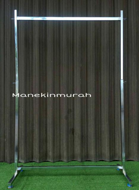 Jual Gawang Baju Besi Tinggi 1.8m / Gawangan Baju Kotak ( BISA NAIK ...