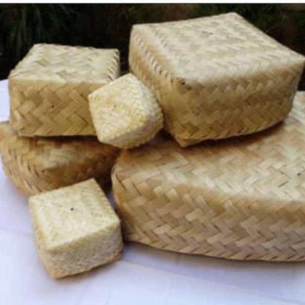 Jual 1 Set besek kerajinan bambu ukuran 20 CM tempat Wadah Hiasan Hotel ...