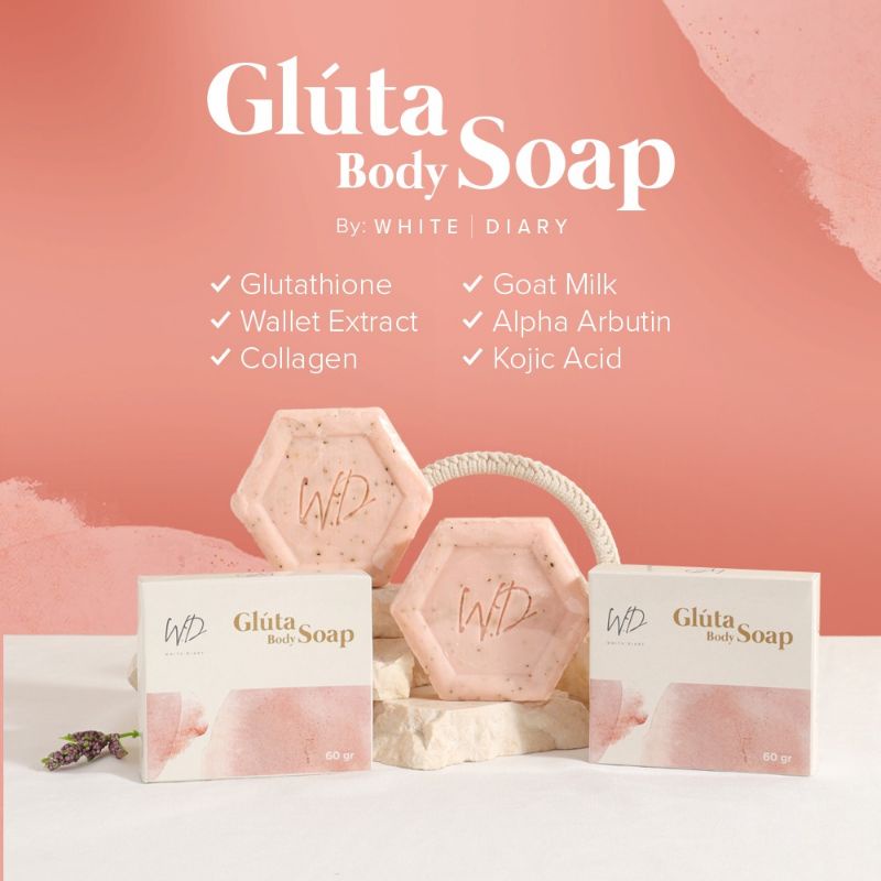 Jual White Diary Gluta Body Soap Sabun Pemutih With AHA Collagen Alpha ...