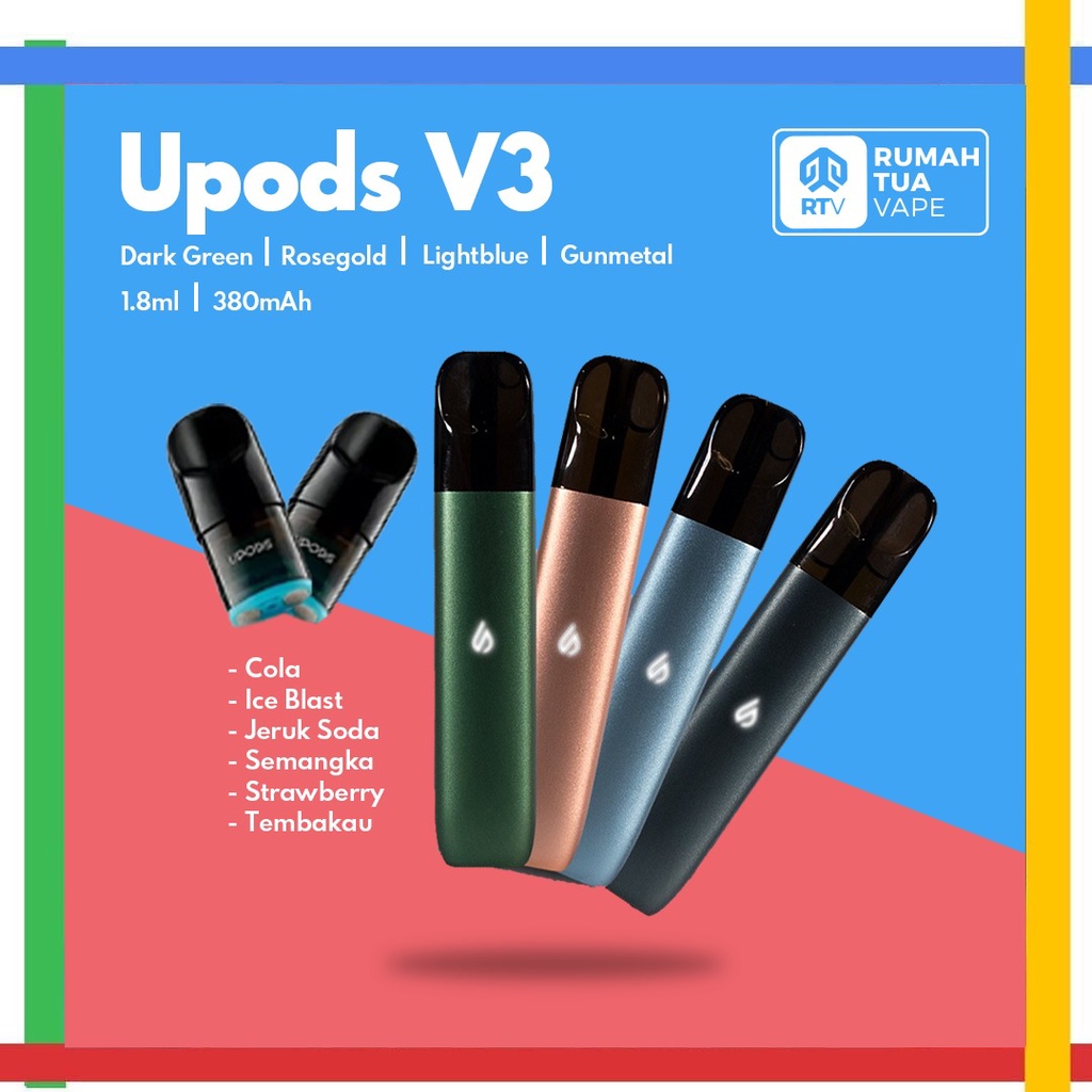 Jual UPODS V3 DISPOSABLEPOD 1.8ML 380MAH POD KIT | Shopee Indonesia
