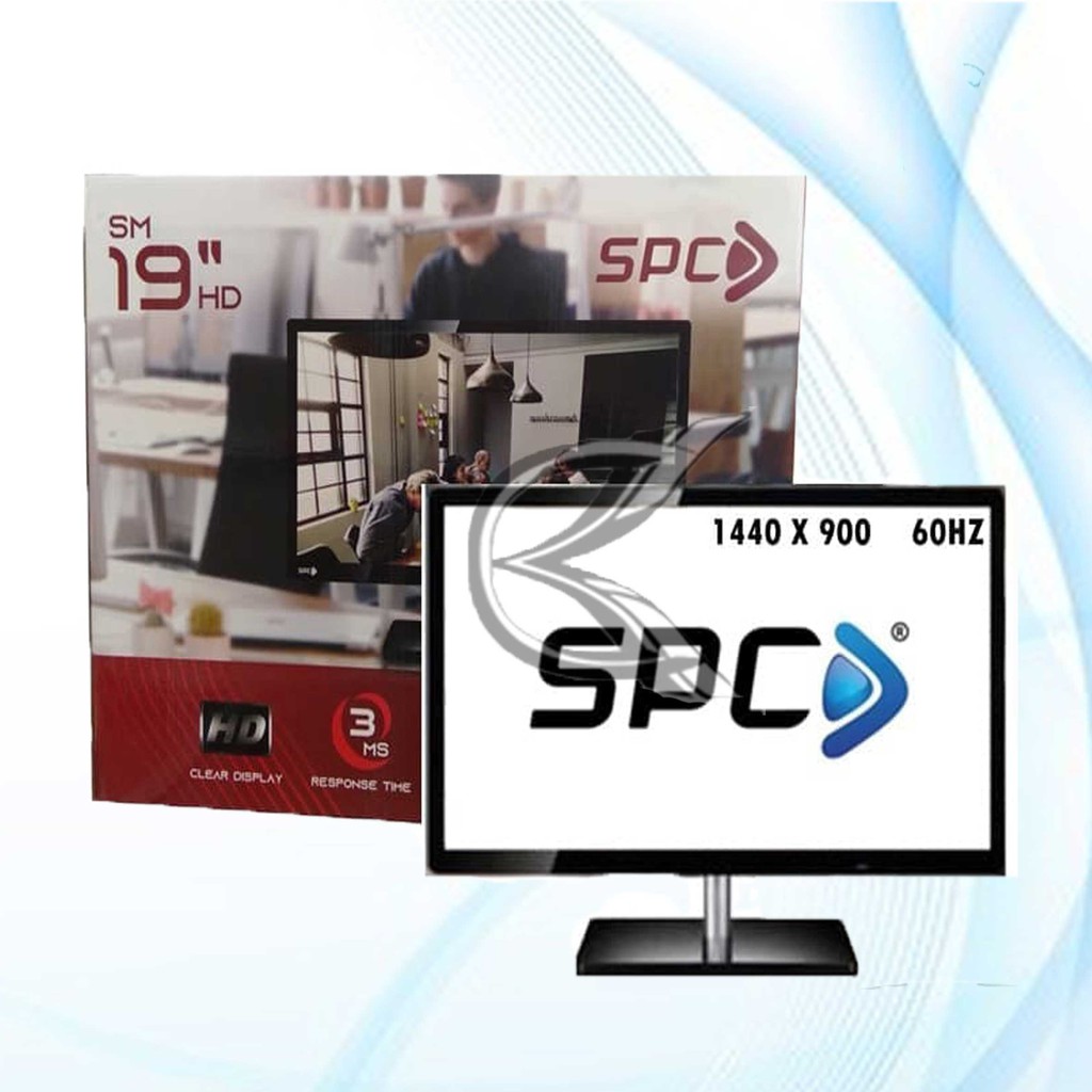 Jual Monitor LED 19 Inch SPC HDMI &VGA FULL HD Garansi Resmi | Shopee ...