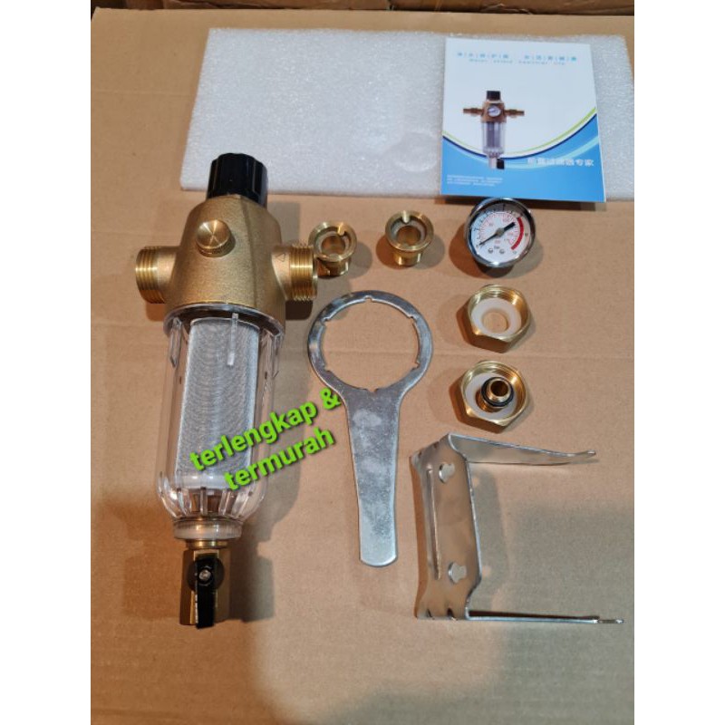 Jual Pre Filter Sedimen Dengan Pressure Gauge bisa di cuci | Shopee ...