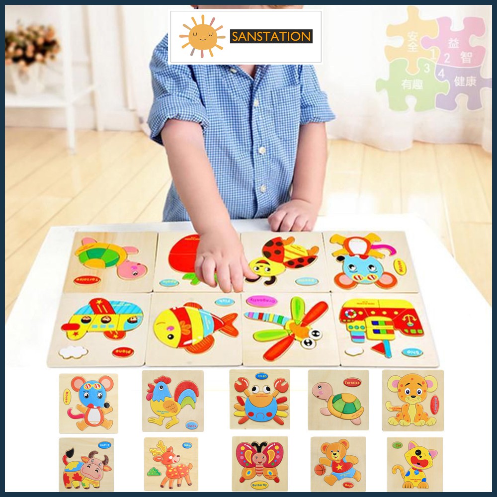 Jual SANSTATION PuzzleMOUSE/Wooden Anak/Mainan Puzzle Anak/Puzzle Kayu ...
