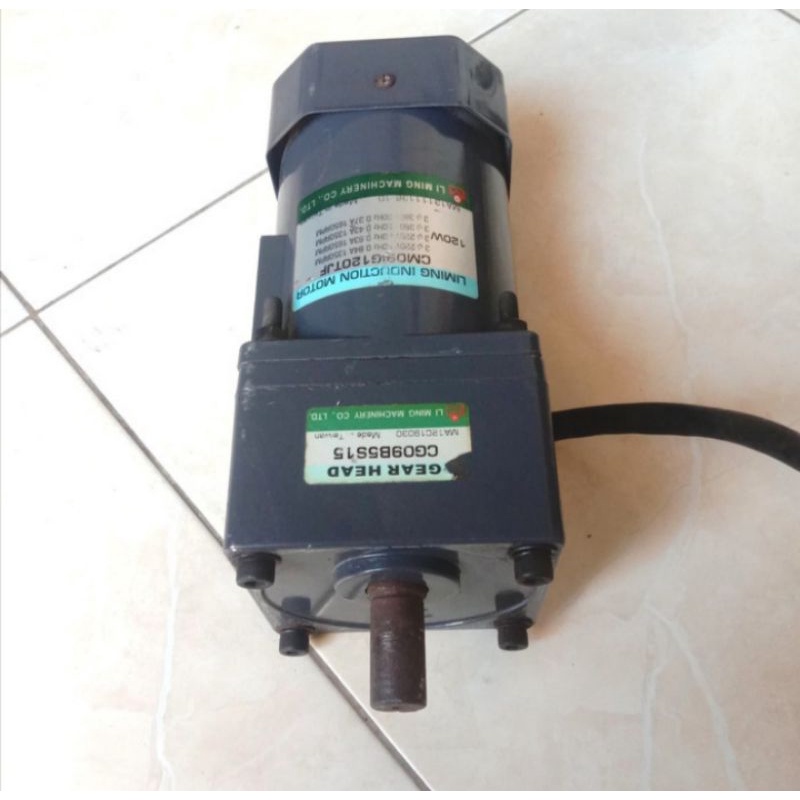 Jual Dinamo Ac Motor Gearbox Li Ming Induction Motor 220V 120W Ratio 1 ...