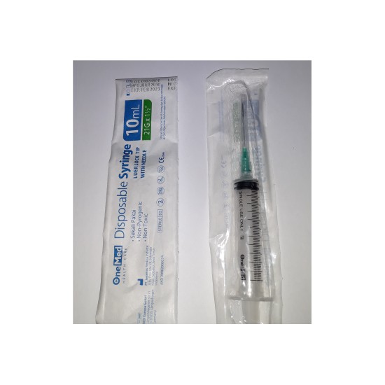 Jual Disposable Syringe 10 ml one med / Syringe 10 cc one med / Syringe ...