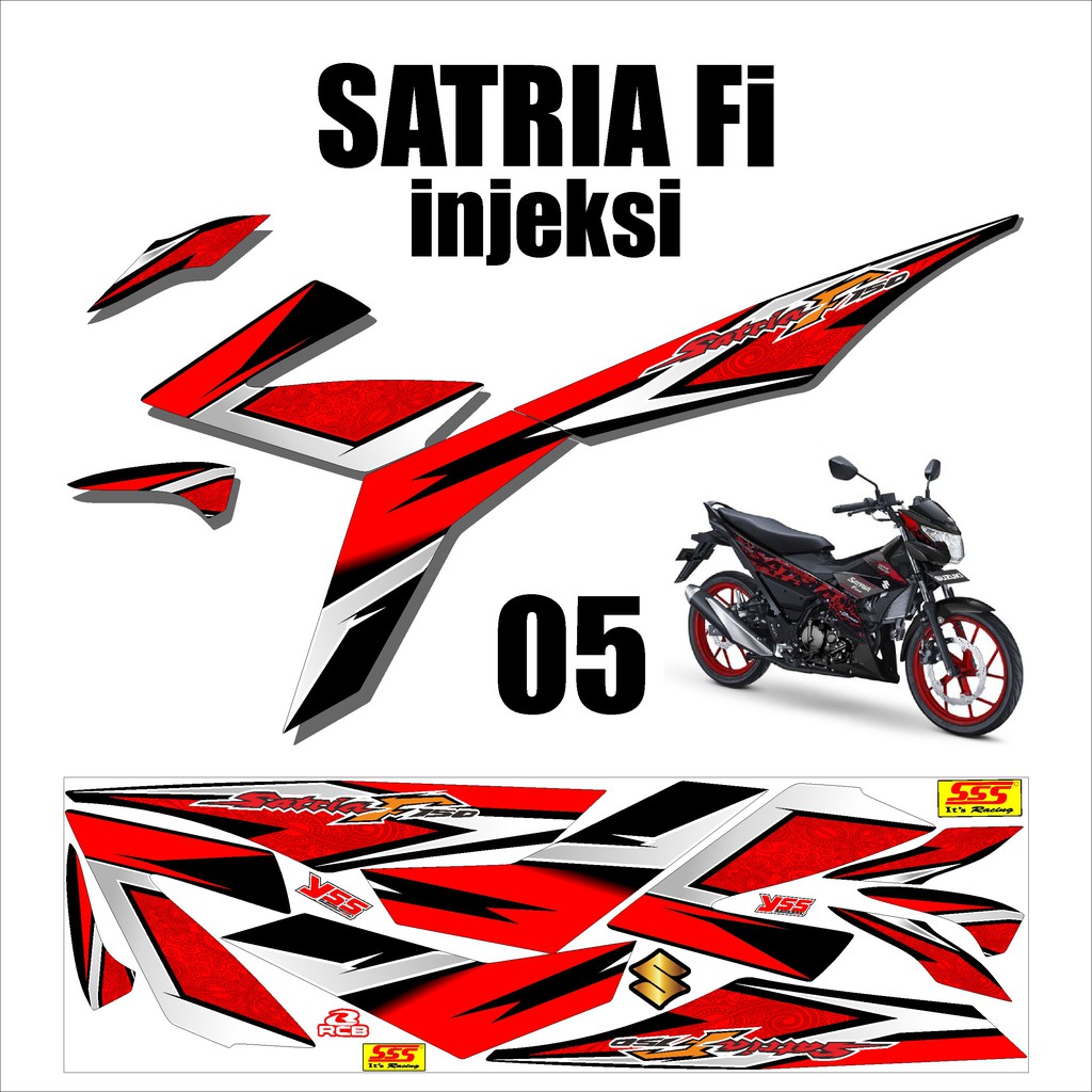 Jual Stiker Sticker Striping lis Variasi Suzuki Satria FU FI 150 ...