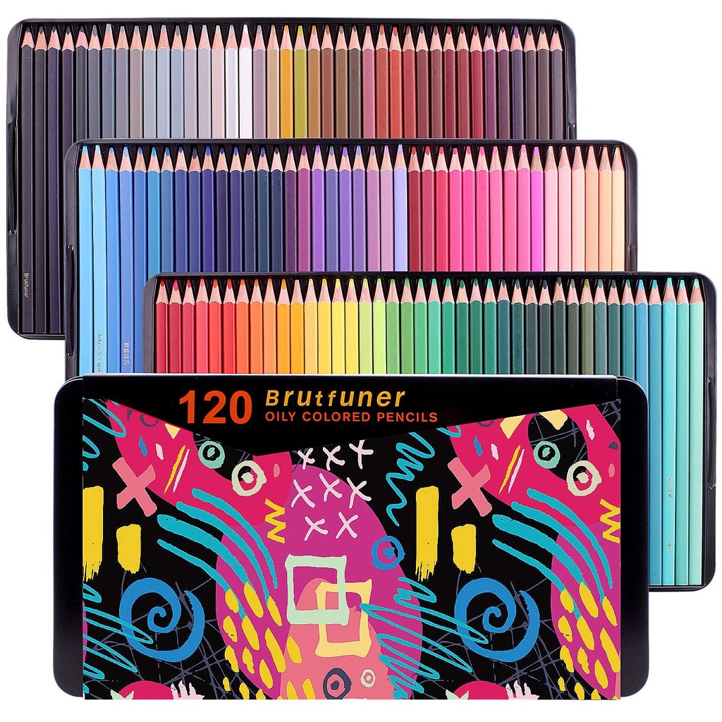 Jual Pensil Warna Brutfuner Artist Oil Based Color Pencils Set 72/120 ...