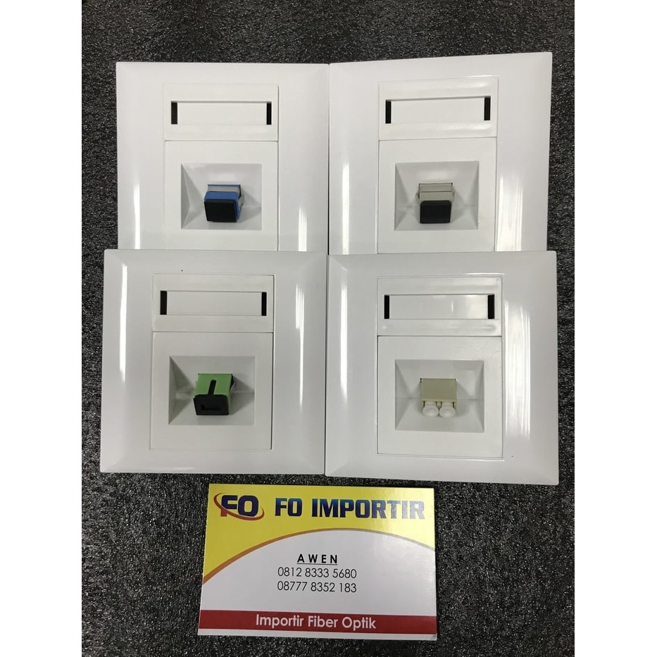 Jual Roset Tanam-Face Plate 1 Core SC+Adapter SM FTTH FO/Fiber-Optic ...
