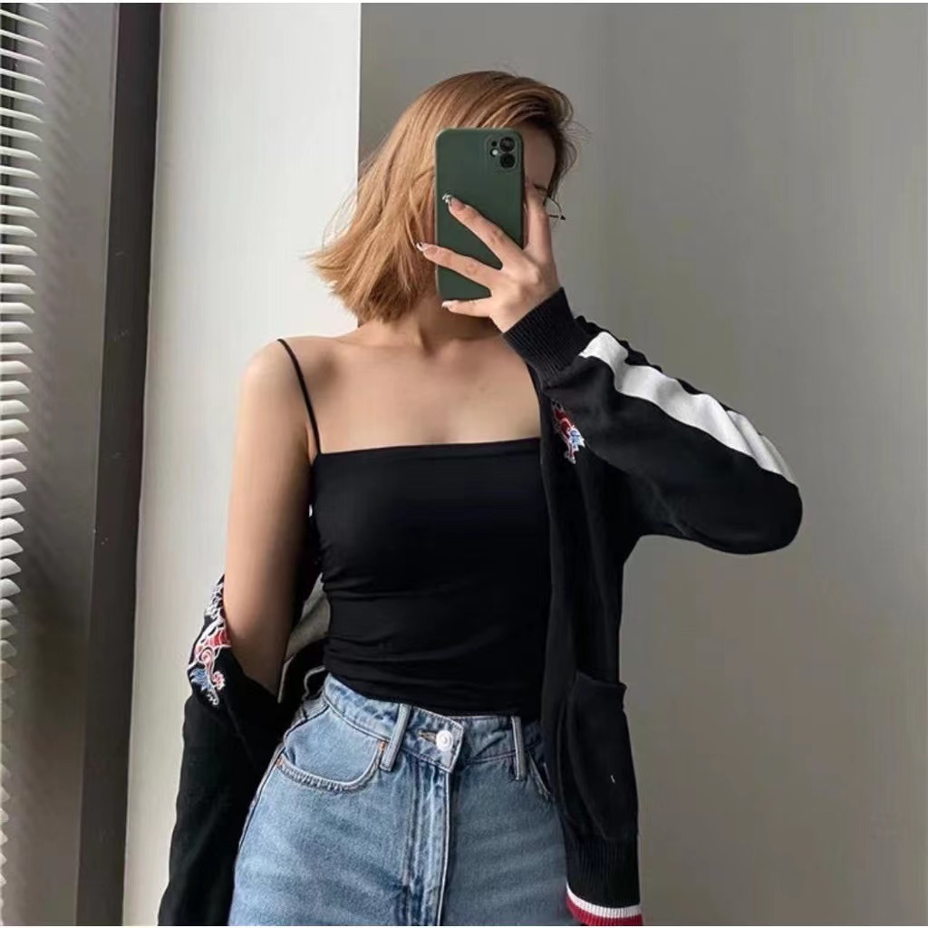 Jual Sayishop TankTop Polos / TankTop Wanita Tali Kecil / Tank Top Crop ...