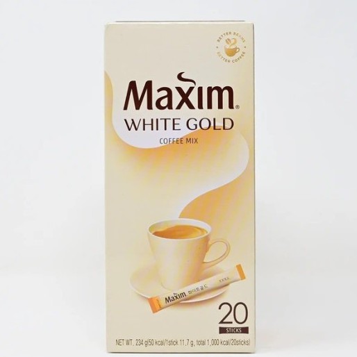 Jual MAXIM White Gold Coffee Korea 20 Sachet (1 Box) | Shopee Indonesia