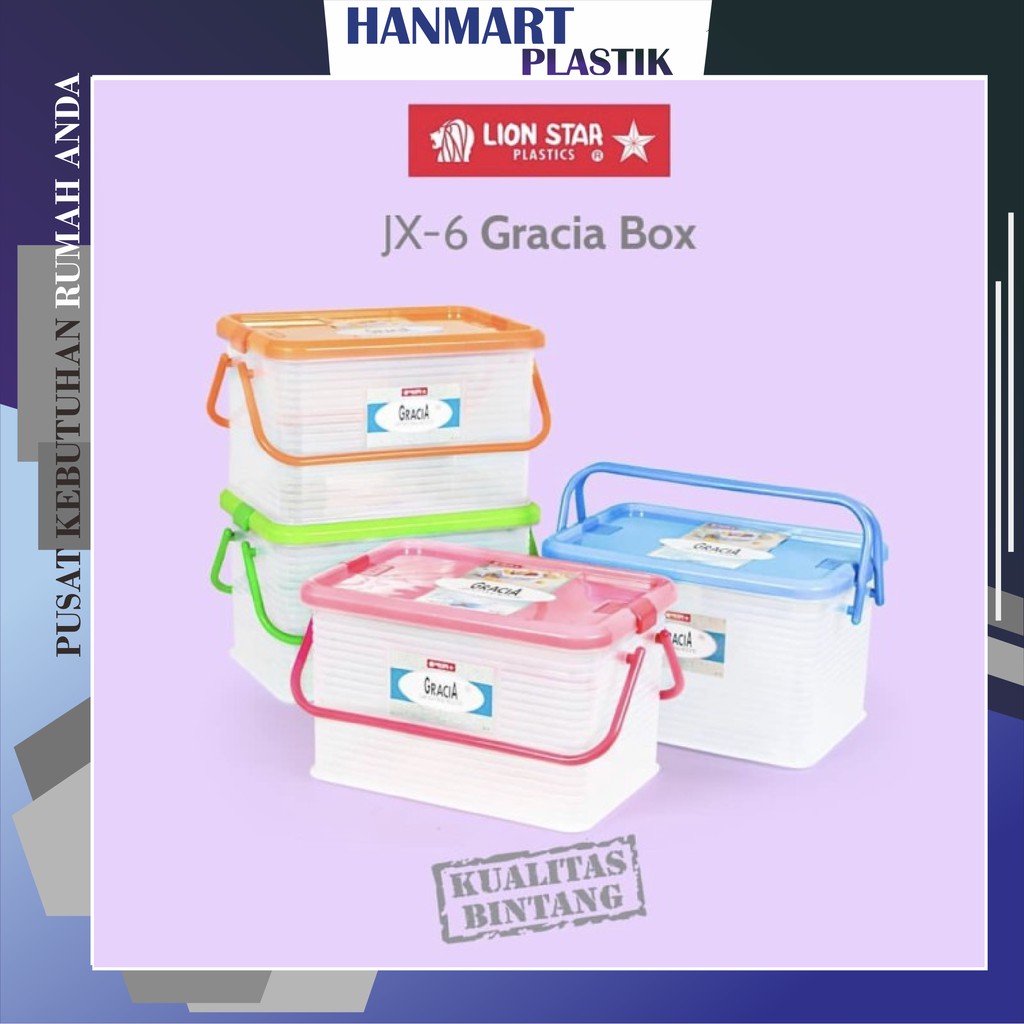 Jual Gracia Box JX-6 Tempat Makan Plastik Kotak Bekal Piknik Serbaguna ...