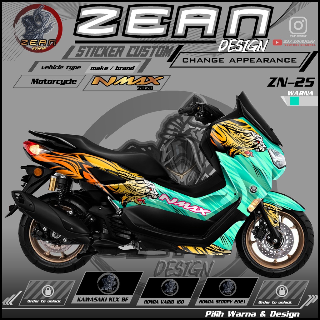 Jual Decal Sticker Dekal Stiker Motor Nmax 155 New Fullbody Tahun 2020 ...