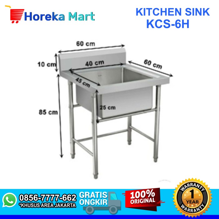 Jual Wastafel - Kitchen Sink Single Bowl Bak Cuci Piring Stainless ...