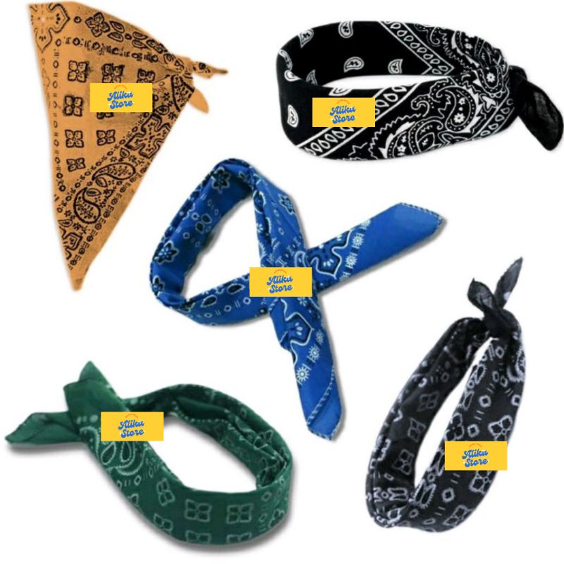 Jual Slayer Bandana Motif Batik / Bandana Scraft Motif Batik / Slayer ...