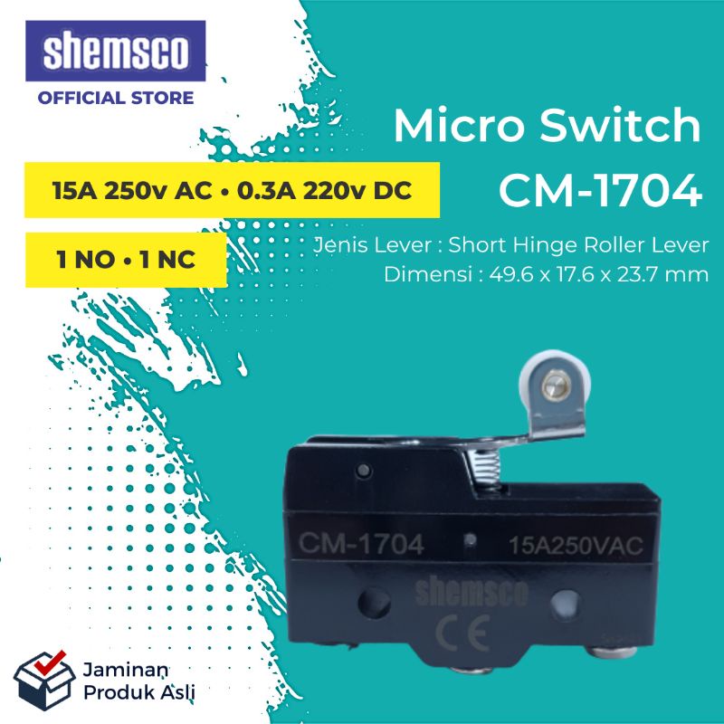 Jual 15A 250v CM-1704 Limit Micro Switch Z-15GW22-B Saklar Push ON ...