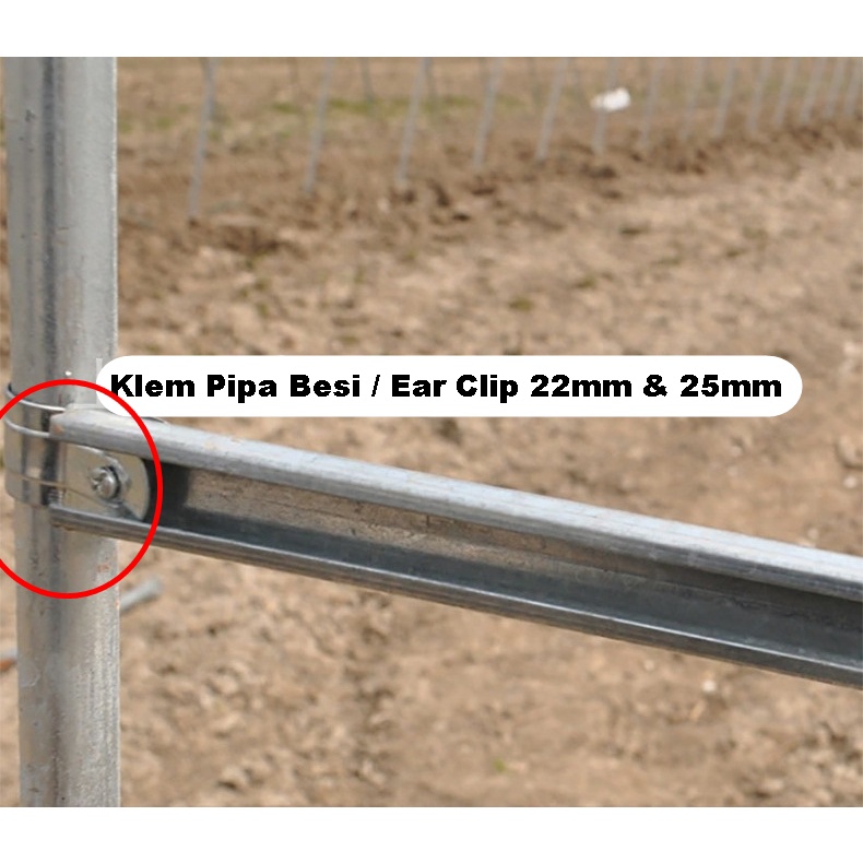 Jual Klem Pipa Greenhouse / Ear Clip 22mm dan 25 mm | Shopee Indonesia