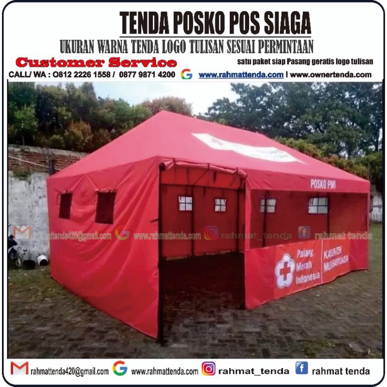 Jual TENDA POSKO SIAGA UK 4M X 6M JALUR LEBARAN | Shopee Indonesia