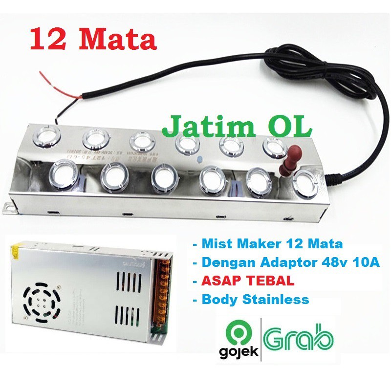 Jual Mist Maker 12 Mata Asap Tebal Walet dengan Adaptor | Shopee Indonesia