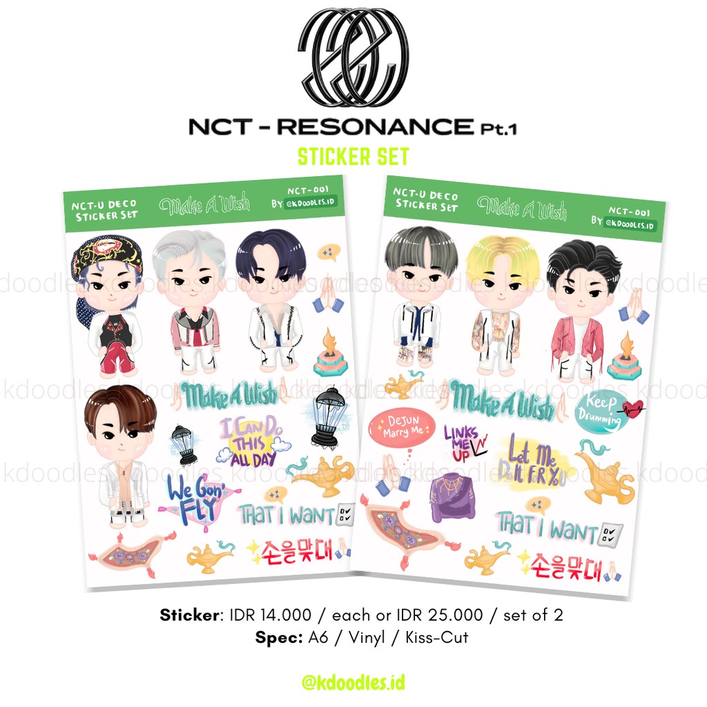 Jual NCT U - Make A wish Sticker Set (Stiker) | Shopee Indonesia