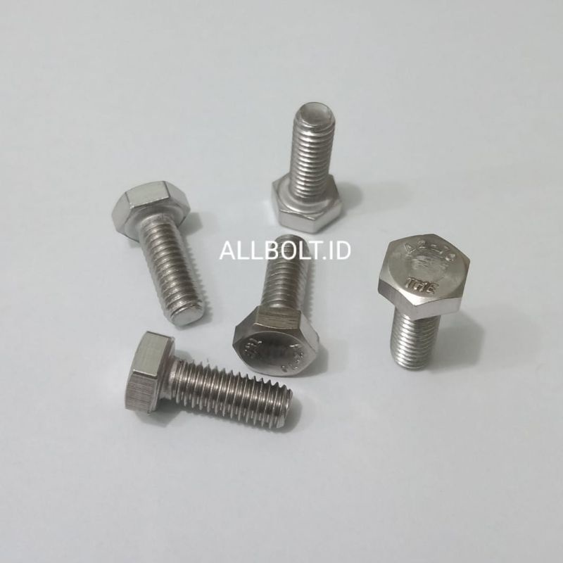 Jual Baut 10 stainless 6mm x 15mm ( 5biji) | Shopee Indonesia