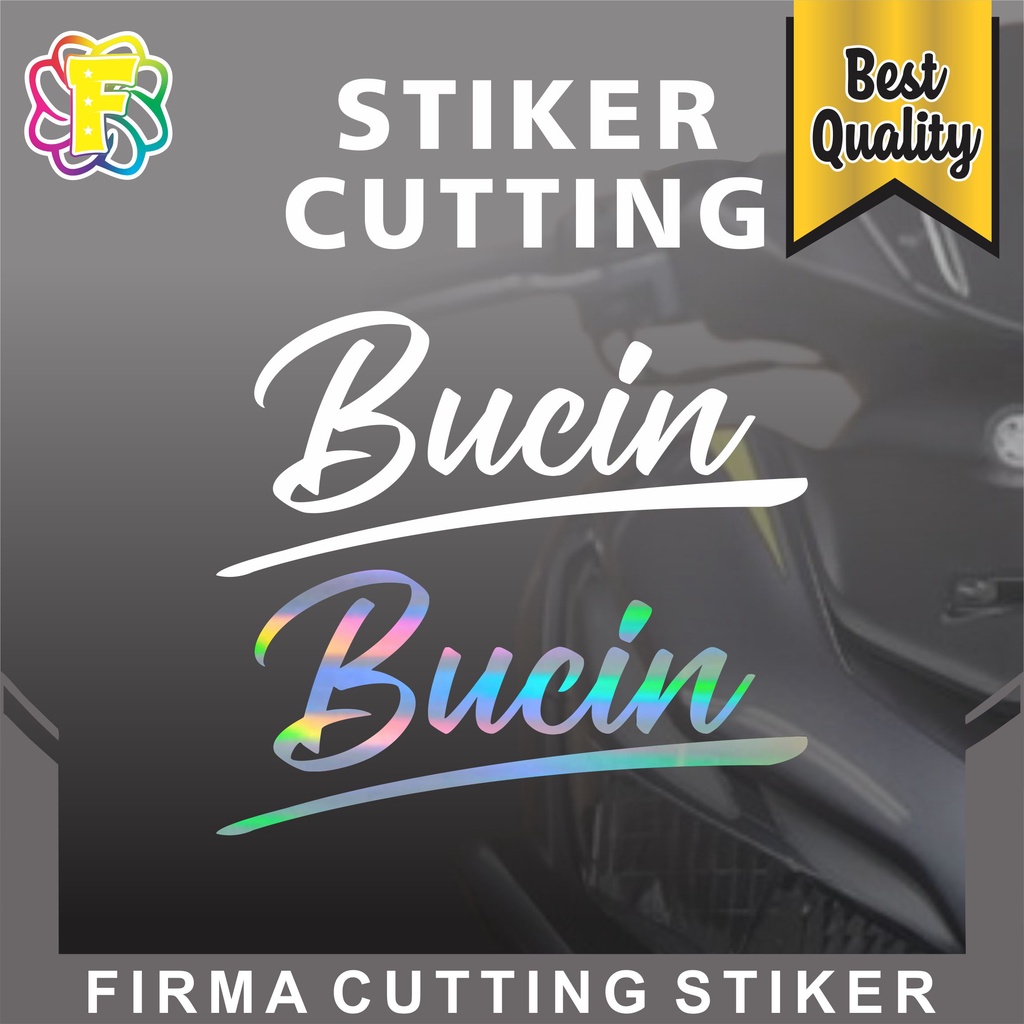Jual Stiker cutting motor tulisan bucin bisa request | Shopee Indonesia