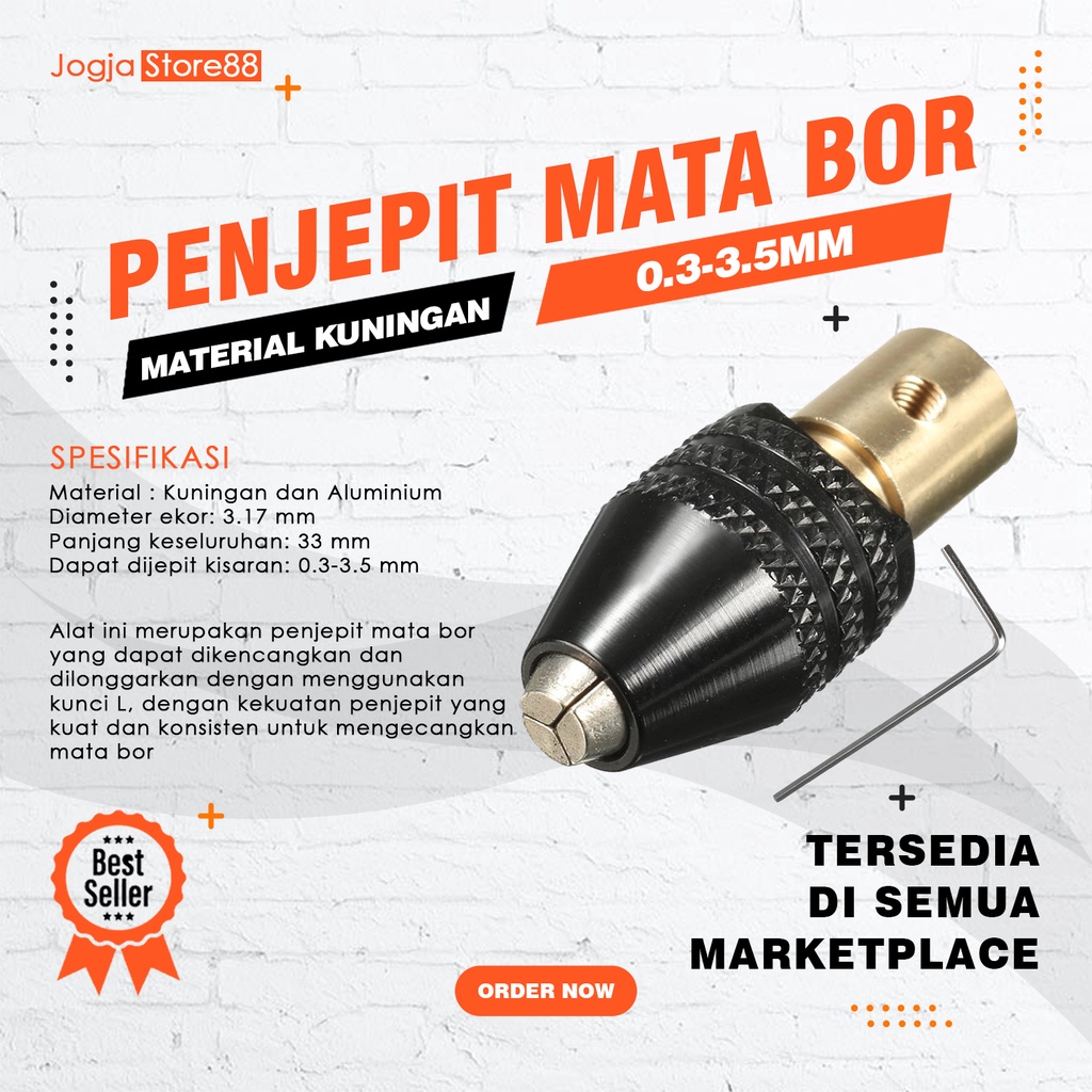 Jual Konektor Adapter Mata Bor | Kepala Bor Mini Quick Change 0.3-3.5mm ...