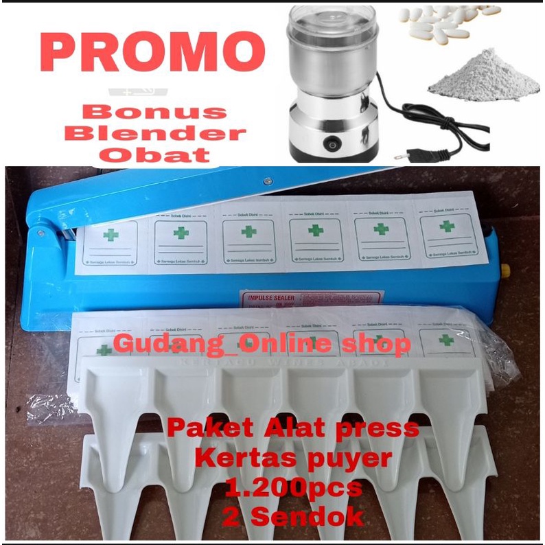 Jual Paket Kertas puyer + Alat press + Sendok puyer | Shopee Indonesia