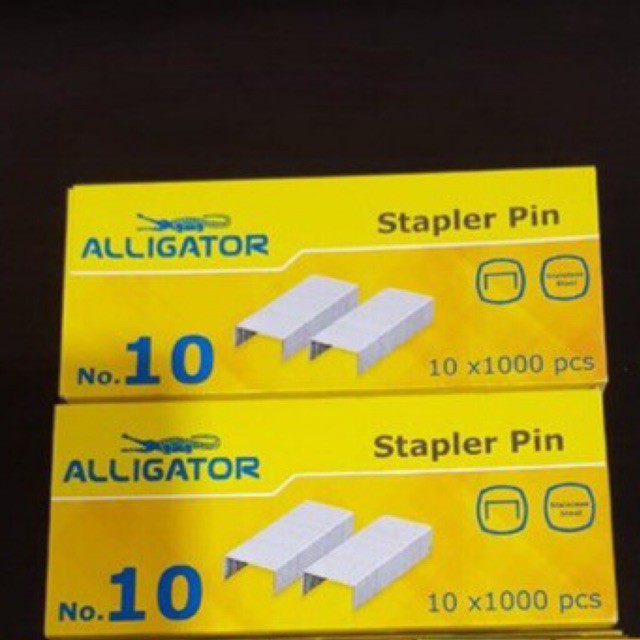 Jual Alligator stapler Pin No. 10 box besar ( 1 box besar isi 10 pack ...