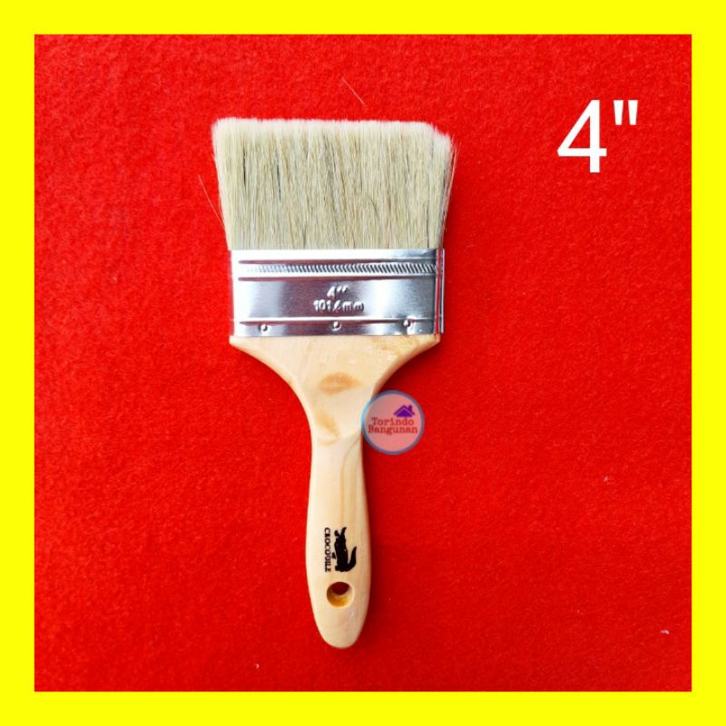 Jual Kuas Cat Dinding Tembok 4inci Merek Crocodile Buaya | Shopee Indonesia