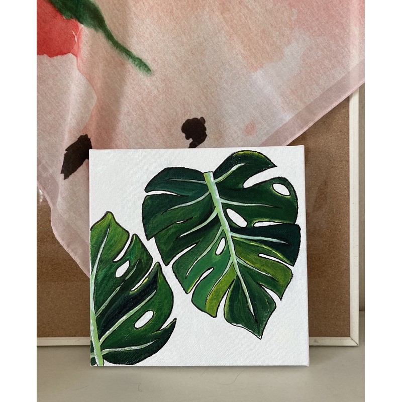 Jual Lukisan Monstera 20cm x 20cm | Shopee Indonesia
