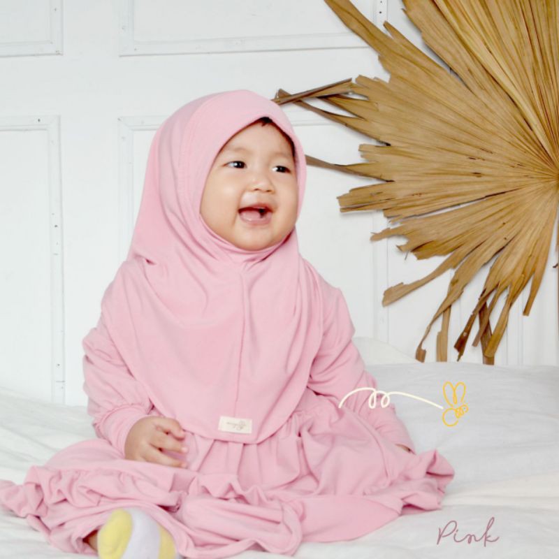 Jual Kayla Set Gamis Khimar Anak Jersey by Maryama | Shopee Indonesia