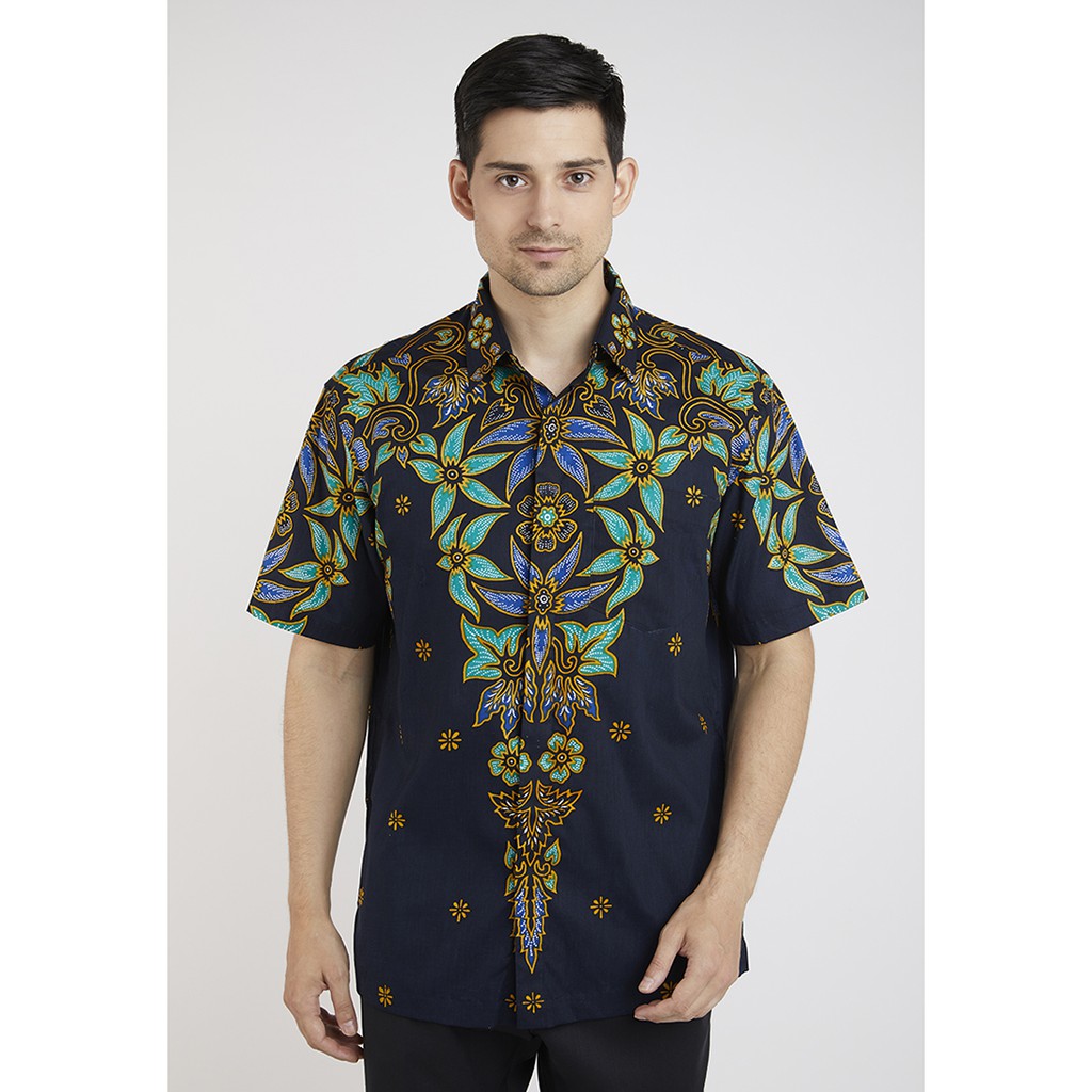 Jual Pradawita Batik Reguler Fit & SLIM Fit Lengan Pendek Kembang Mekar ...