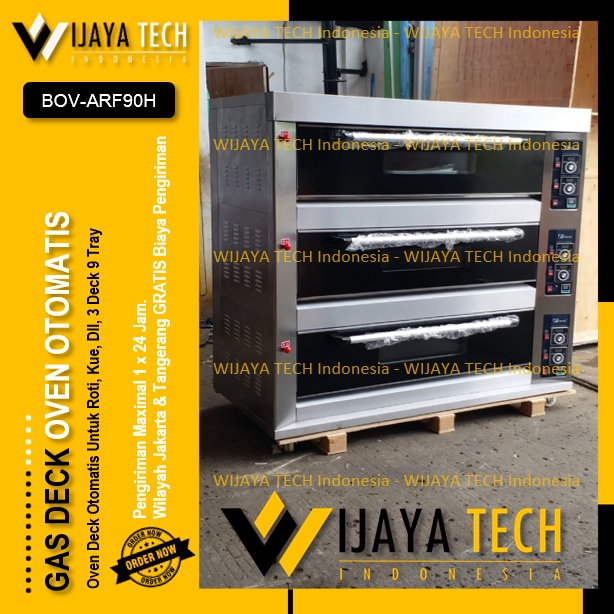 Jual Gas Deck Oven Otomatis 3 Deck 9 Tray FOMAC BOV-ARF90H Oven Roti ...