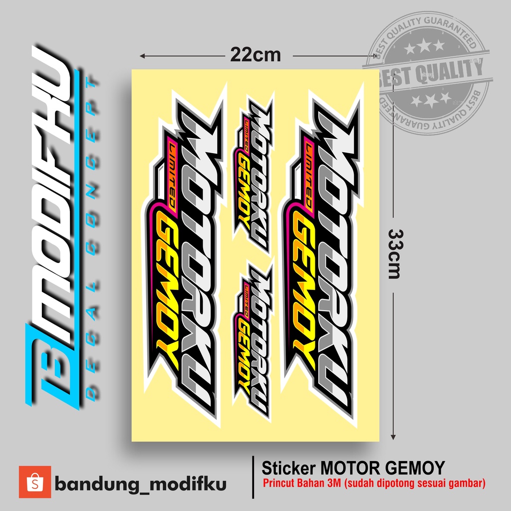 Jual STICKER SET PACK PRINTCUT motor gemoy | Shopee Indonesia